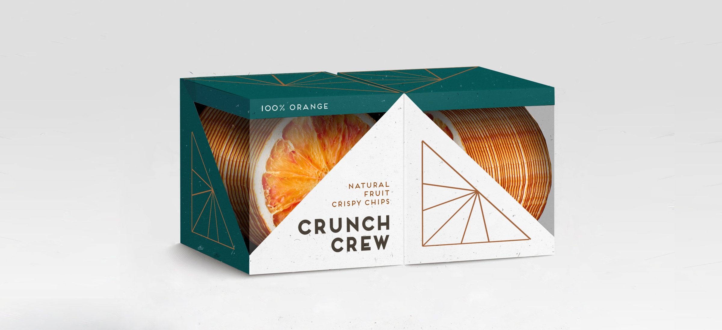 Naming and Package Design for Crunchy Crew Fruit Chips.